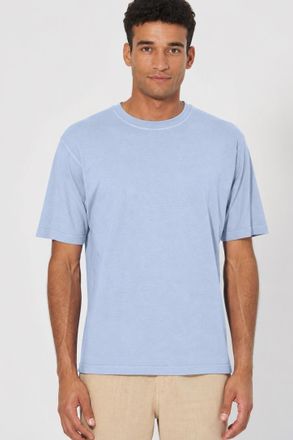 Hempage Hempage Herren vegan T-Shirt Basic Wasserblau