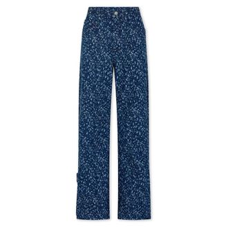 Paco Rabanne Blaue Baggy Straight-Leg Jeans mit Riemen-Details - - Jeans - Damen - Blau - W26