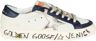 Golden Goose Homme, Chaussures, Multicolore, Taille: 37 EU May Leather Dett Blu Laminated Star