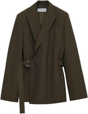 Loewe Veste tailleur drap&eacute;e en laine