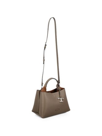 Tod's Grained Leather Shoulder Bag - Taupe