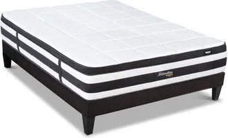 Bellecour Bellecour - literie Ensemble fontainebleau 140x190 cm Matelas Ressorts ensach&eacute;s + Sommier Bois