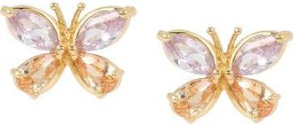 Betsey Johnson Boucles doreilles &agrave; tige papillon en oxyde de zirconium