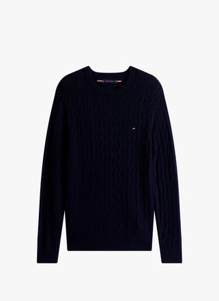 Tommy Hilfiger Pull col rond en laine m&eacute;lang&eacute;e