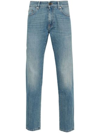 Pantaloni Torino jean slim &agrave; effet d&eacute;lav&eacute; - Bleu