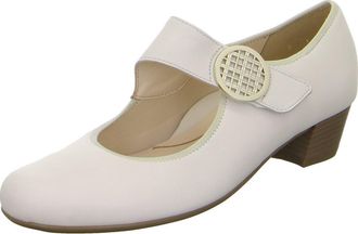 Ara Damen Catania Pumps, Cream, 42.5 EU Weit