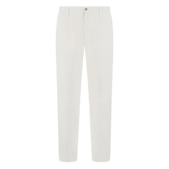 Boggi Milano Homme, Pantalons, Blanc, Taille: 2XL Cotton Linen Pantalons