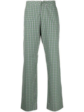 Walter Van Beirendonck pantalon droit à carreaux - Vert