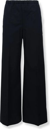 Moncler Femme, Pantalons, Bleu, Taille: 40 FR Cotton Poplin Pants