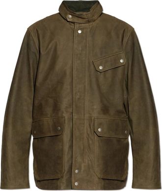 Rag & Bone Homme, Vestes, Vert, Taille: M Veste en cuir avec poches
