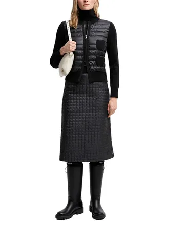 Moncler Merino Wool and Down-Padded Down Cardigan