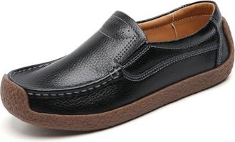 Generic Mocassins décontractés et Confortables pour Femmes, Chaussures de Travail Plates et Confortables,Noir,36 EU