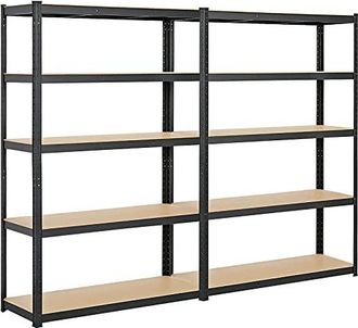 Yaheetech 2 x Etagères de Garage Charge Lourde 180 x 120 x 45 cm Rayonnage/Etagère de Rangement pour Atelier/Salon/Entrepôt Métal Galvanisé Réglable Résistant 8
