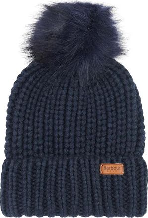 Barbour Femme, Accessoires, Bleu, Taille: ONE Size Bonnet Pom Pom en fil épais
