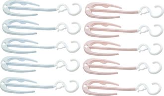 SOLUSTRE 10 Stück Teiliges Schuh trockengestell aus Leichtem Kunststoff Platzsparend und Vielseitig Einsetzbar mit Stabilem Haken zum Schnellen Trocknen und Au