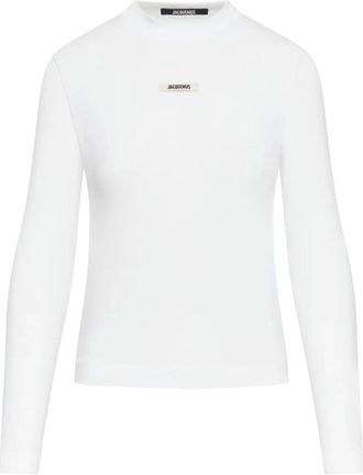 Jacquemus Femme, Tops, Blanc, Taille: 42 FR Le T-shirt Gros Grain - ML