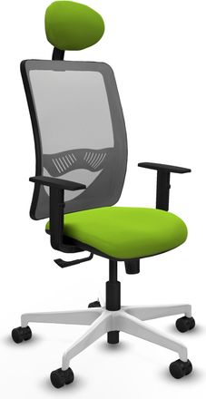 Piqueras y Crespo B&uuml;rostuhl Zulema mit 1D-Armlehnen, h&ouml;henverstellbarer Lendenwirbelst&uuml;tze und festem Kopfteil, ausgestattet mit Sincro 3 Positionen und Schneideschaum,