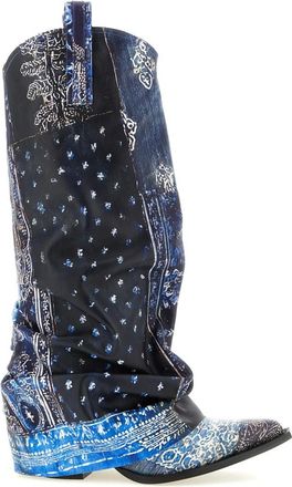 R13 Femme, Chaussures, Bleu, Taille: 38 EU Mid Cowboy Boot