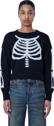 Vaquera Femme, Pulls, Noir, Taille: 38 FR Skeleton Sweater