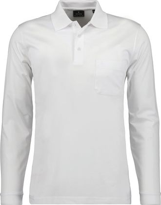 Ragman Ragman Herren Softknit-Polo Langarm, Weiß, 3XL