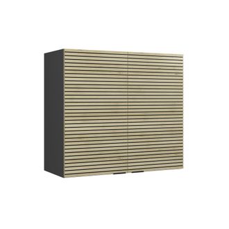 Vicco H&auml;ngeschrank Fame-Line, Glash&auml;ngeschrank, Eiche Paneel, 80 cm