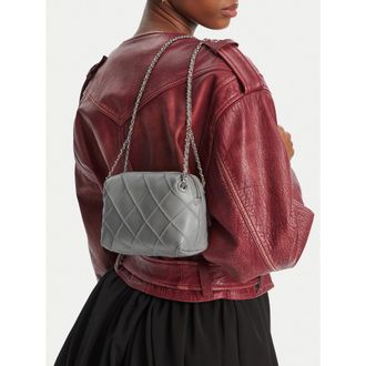 Tory Burch Handtasche Tory Burch Fleming Small 169226 Grau