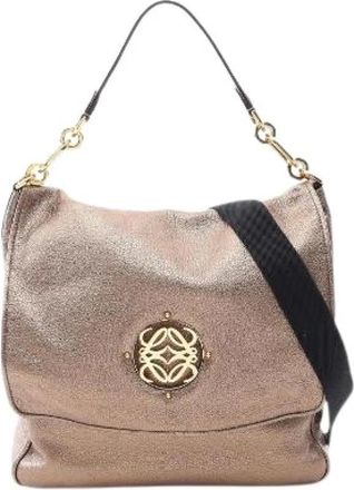 Loewe Sac bandouli&egrave;re en cuir Anagram Maia 2-en-1 Pre-owned - Femme - Pre-owned - Beige - Taille: ONE Size