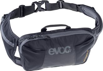 Evoc HIP POUCH, H&uuml;fttasche (AIR PAD SYSTEM, zwei H&uuml;ftgurttaschen, zwei F&auml;cher f&uuml;r Proviant, Volumen: 1l, Gewicht: 220 g, Ma&szlig;e: 26 x 16 x 3 cm), Schwarz