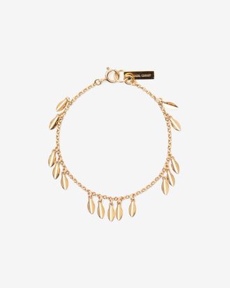 Isabel Marant Bracelet Metal Shiny Leaf - Femme - Dor&eacute; - Isabel Marant