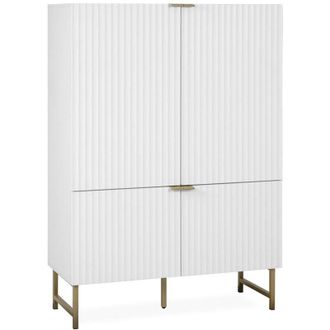 Calicosy Calicosy - Buffet haut 100x40,5x142 cm d&eacute;cor blanc - ivar