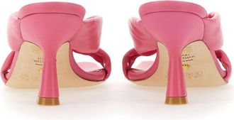 Stuart Weitzman Bow Leather Heel - Fuchsia