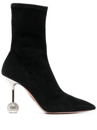 Aquazzura bottes Yedhi 170 mm à empiècements contrastants - Noir