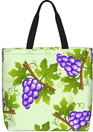 Generic Sac Fourre-Tout Motif De Raisins Sac Enfant Personnaliser Avec Poign&eacute;es Sacs &Agrave; Main, Pour &Eacute;cole, Voyage, Femmes, Filles