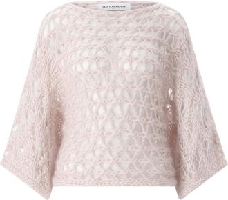 Iris Von Arnim Femme, Pulls, Rose, Taille: 40/42 FR Tricot &agrave; col rond