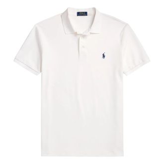Polo Ralph Lauren Stretch Cotton Mesh Slim Fit Polo - - Tops - Herren - Wei&szlig; - L