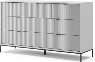 Vicco Kommode Eliza, Kommodenschrank, Grau, 140 x 81 cm