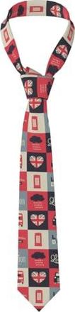 Generic Cravate Pour Homme Drapeau Du Royaume-Uni Symbole De Londres &Eacute;l&eacute;gant Men Tie Formelle Cravates Homme Pour F&ecirc;te L&Eacute;cole &Eacute;v&eacute;nements