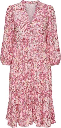 Only Damen Onlmilana 7/8 Dress WVN Noos Elegantes Kleid Mit V-Ausschnitt Und 7/8-&Auml;rmeln Und Knopfverschluss, Cloud Dancer, X-Small