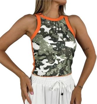 Generic Haut scintillant sans manches - Débardeurs à paillettes pour femme, gilet tendance à coupe ajustée, gilet classique pour rave fête, tunique légère, ha