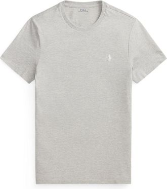 Ralph Lauren Leichtes T-Shirt aus Baumwolle mit Logo-Stickerei, Custom Slim Fit in