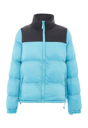 Mymo Wattierte Steppjacke Damen T&uuml;rkis Schwarz