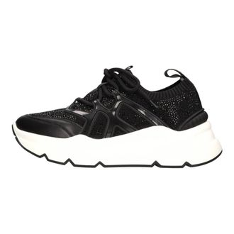 Emanuelle Vee Sneakers aus Leder und Stoff - - Shoes - Damen - Schwarzk - 38 EU