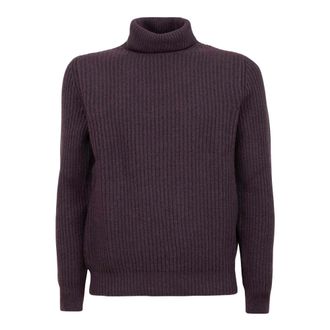 Gran Sasso Rippstrick-Rollkragenpullover - - Knitwear - Herren - Lila - 3XL