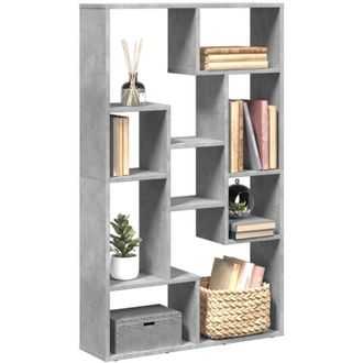 vidaXL Biblioth&egrave;que gris b&eacute;ton 72x20x120 cm bois ding&eacute;nierie - Vidaxl