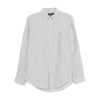 Polo Ralph Lauren Klassisch geschnittene gestreifte Leinenhemd - - Shirts - Herren - Gr&uuml;n - 2XL