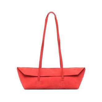 CHRISTOPHER ESBER Rote Wildlederhandtasche mit Klappe - - Bags - Damen - Rot - ONE SIZE