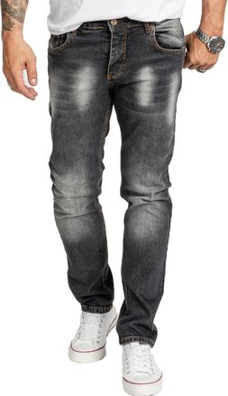 Rock Creek Herren Jeans Regular Fit Stretch Jeans Männerhose Herrenjeans Denim Hosen Herrenhose Straight Cut Stonewashed RC-2404 Dunkelgrau W32 L32