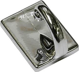 Gardinia Raffhaken selbstklebend, 2 Stück, Zum Raffen und Drapieren von leichten Gardinenstoffen, Länge: 2,5 cm, Kunststoff, Chrom