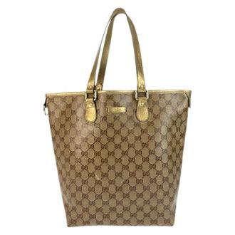 Gucci Pre-owned Sac Cabas GG Crystal Beige - Femme - Pre-owned - Brun - Taille: ONE Size