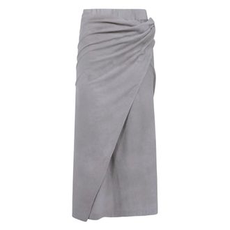 Ziggy Chen Midi Skirts - Femme - Jupes - Gris - Taille: 36 FR